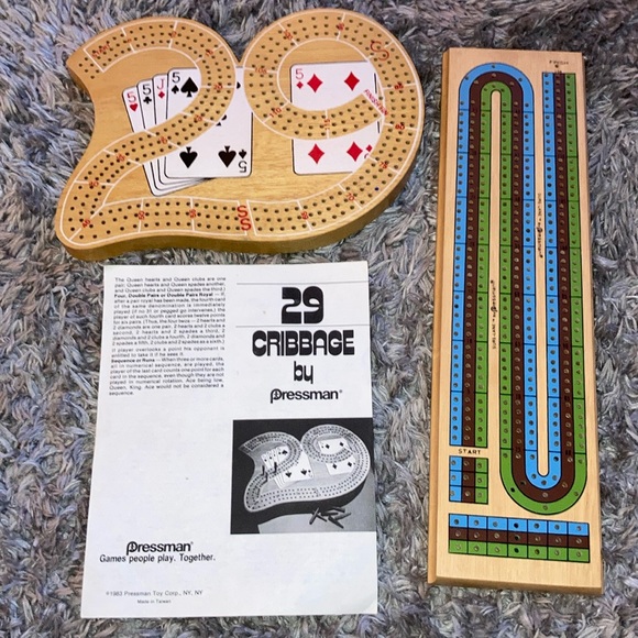Pressman | Games | Lot Of 2 Cribbage Boards 29 Vintage 983 Surelane By Pressman Like New | Poshmark